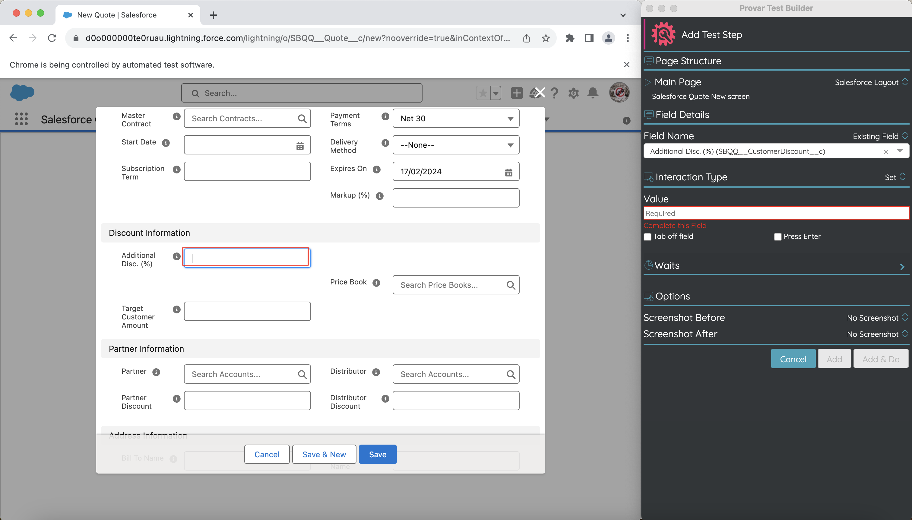 Guide In Salesforce Cpq Testing In Provar Provar